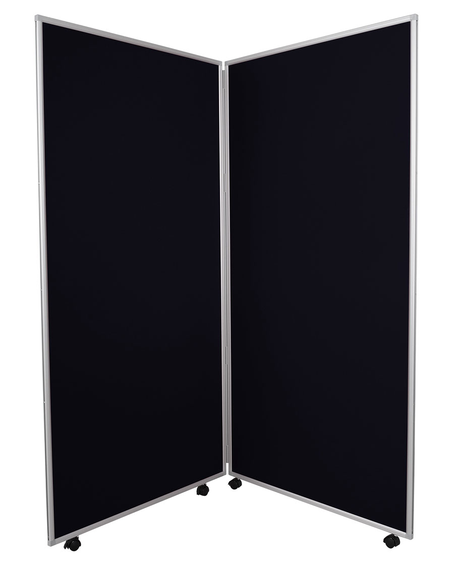 2 Panel Mobile Jumbo Display Stand - Aluminium Frame