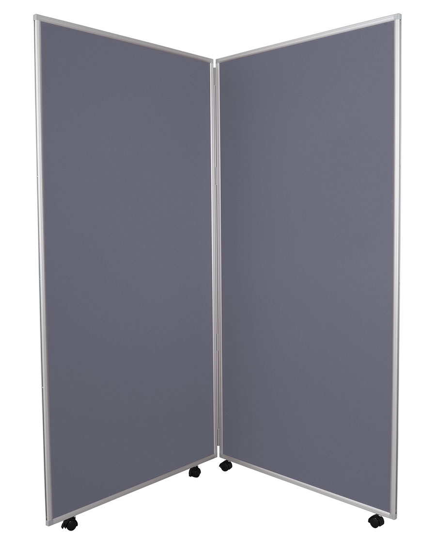 2 Panel Mobile Jumbo Display Stand - Aluminium Frame