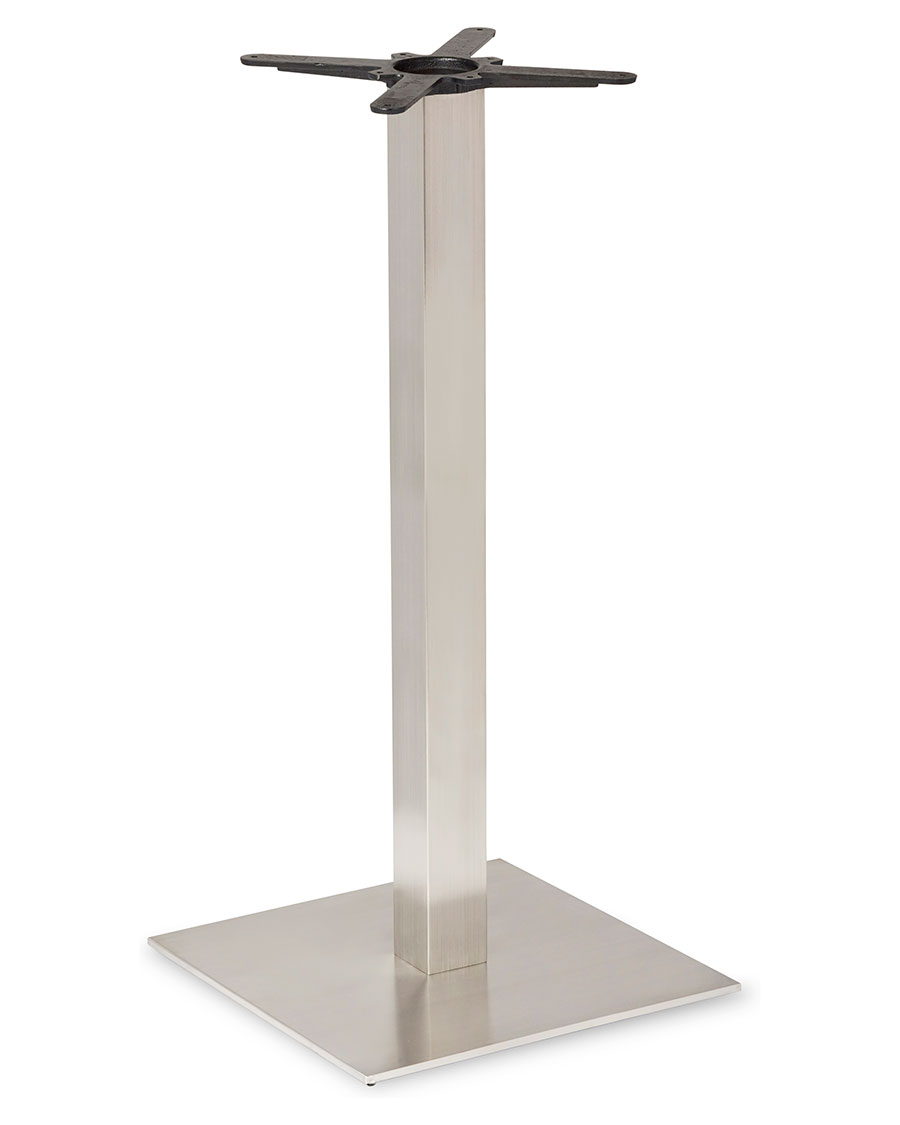 Silhouette Stainless Steel Table Pedestal - Square Post & Base