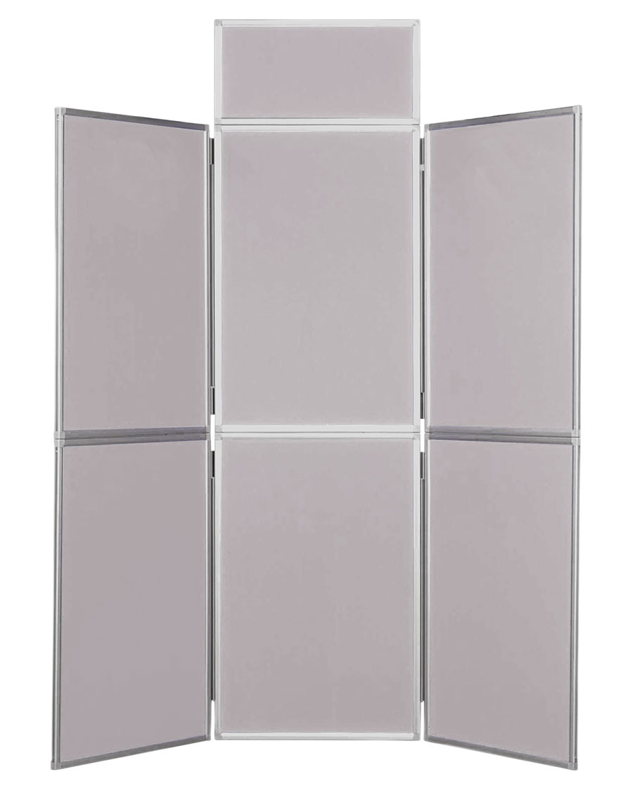 6 Panel Folding Display Stand - Aluminium Frame