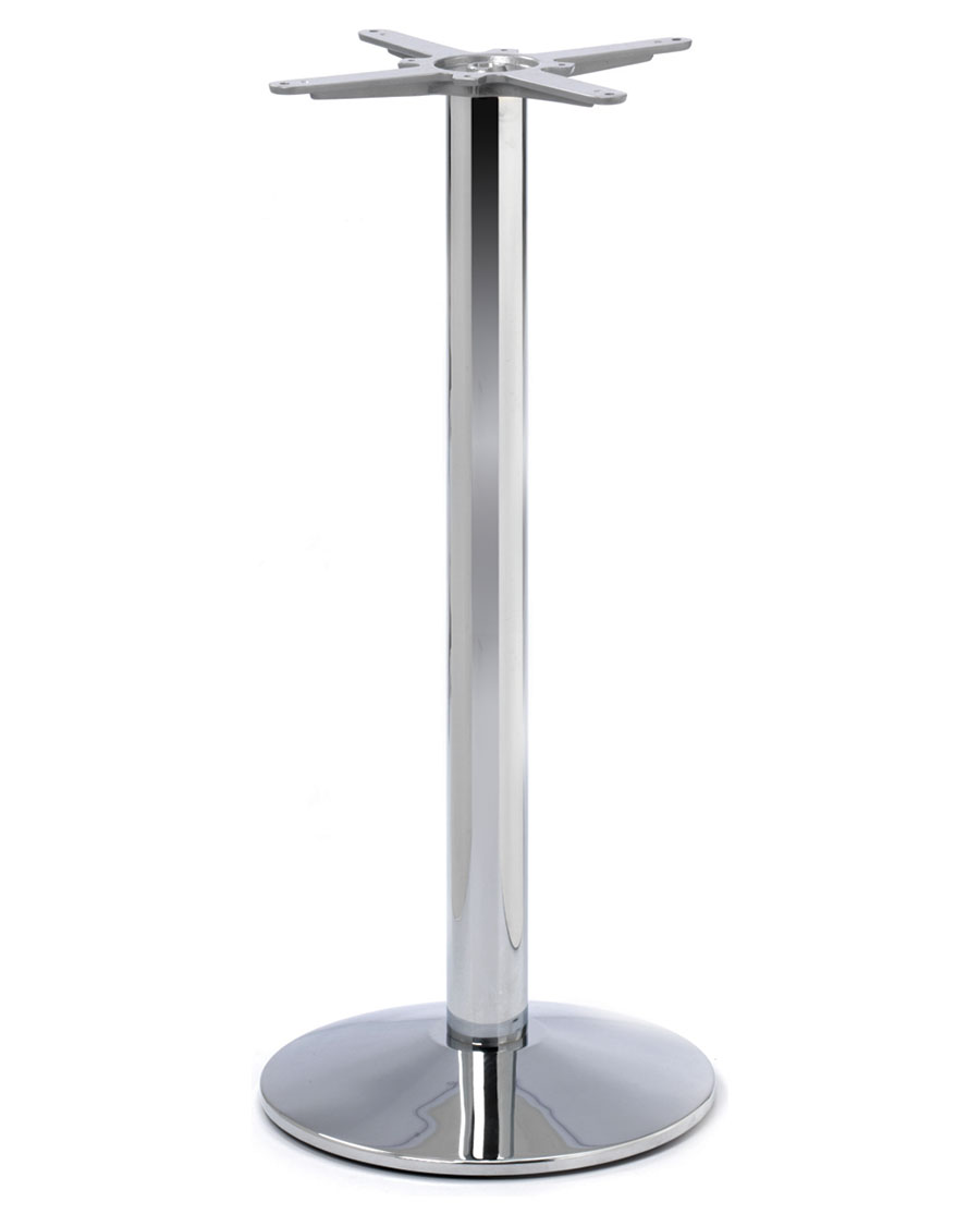 Dome Base Chrome Table Pedestal