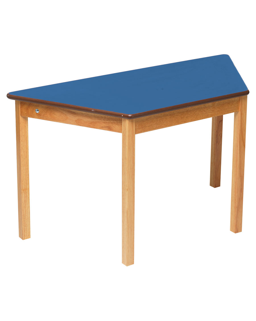 Tuf Class™ Children's Trapezoidal Wooden Table - Blue