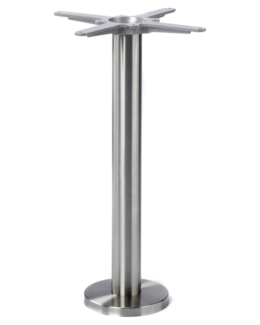 FloorFix Floor Mounted Table Pedestal - Brushed Steel