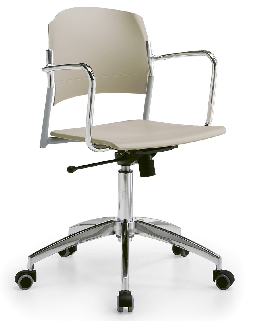 Pearl Plastic Seat Swivel Chair