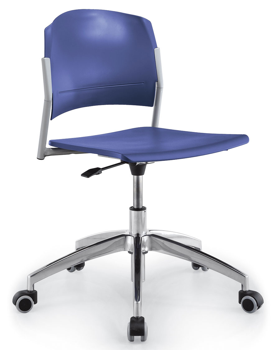 Pearl Plastic Seat Swivel Chair
