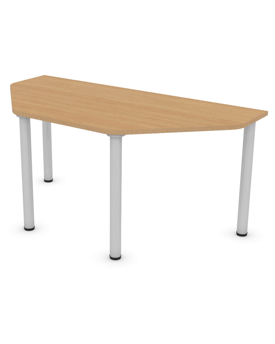 D-End Meeting Table - Round Legs