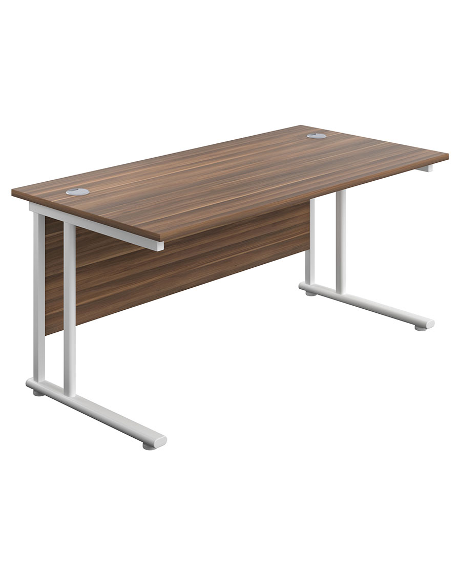 Twin Upright Rectangular Cantilever Workstation 24H