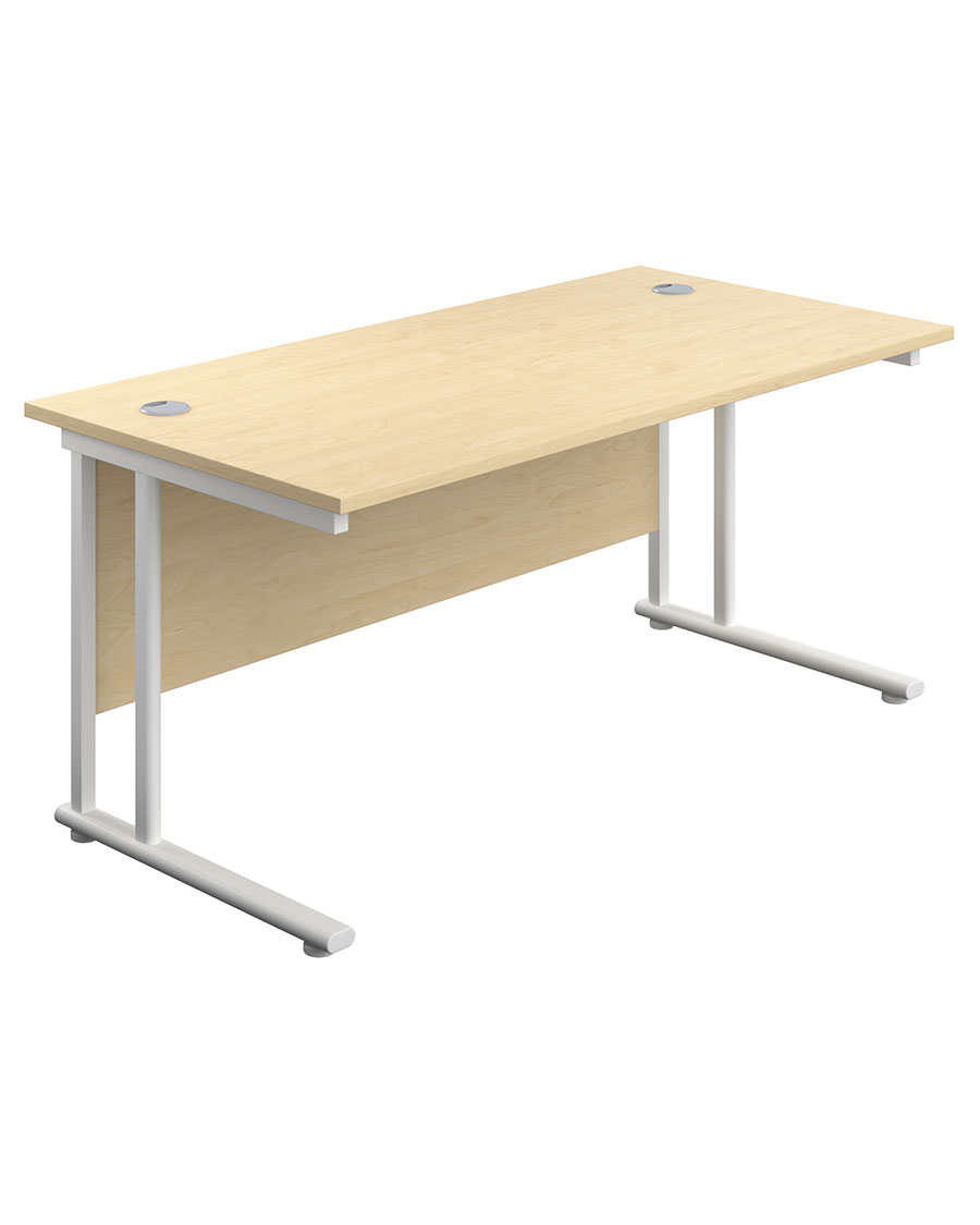 Twin Upright Rectangular Cantilever Workstation 24H