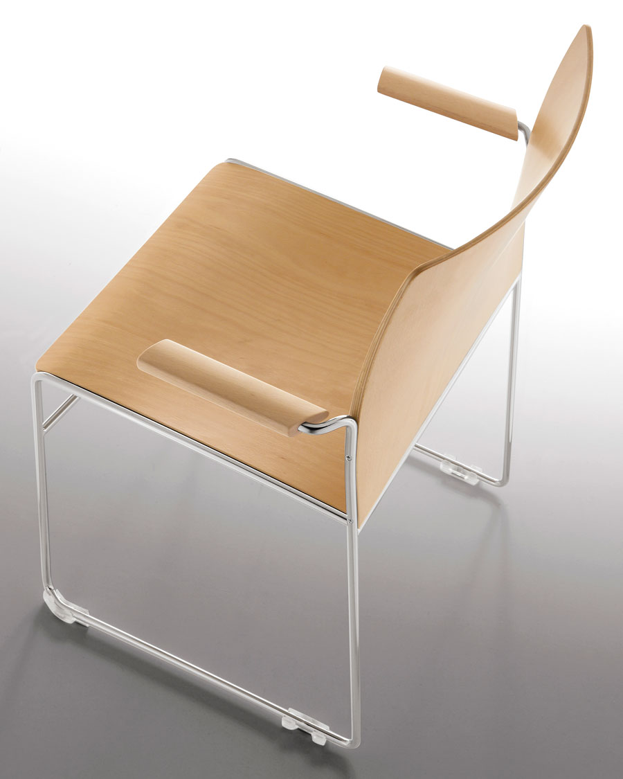 WEB High-Density Wooden Stacking Armchair