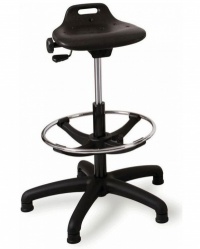 Premium Height-Adjustable High-Back Lab Stool